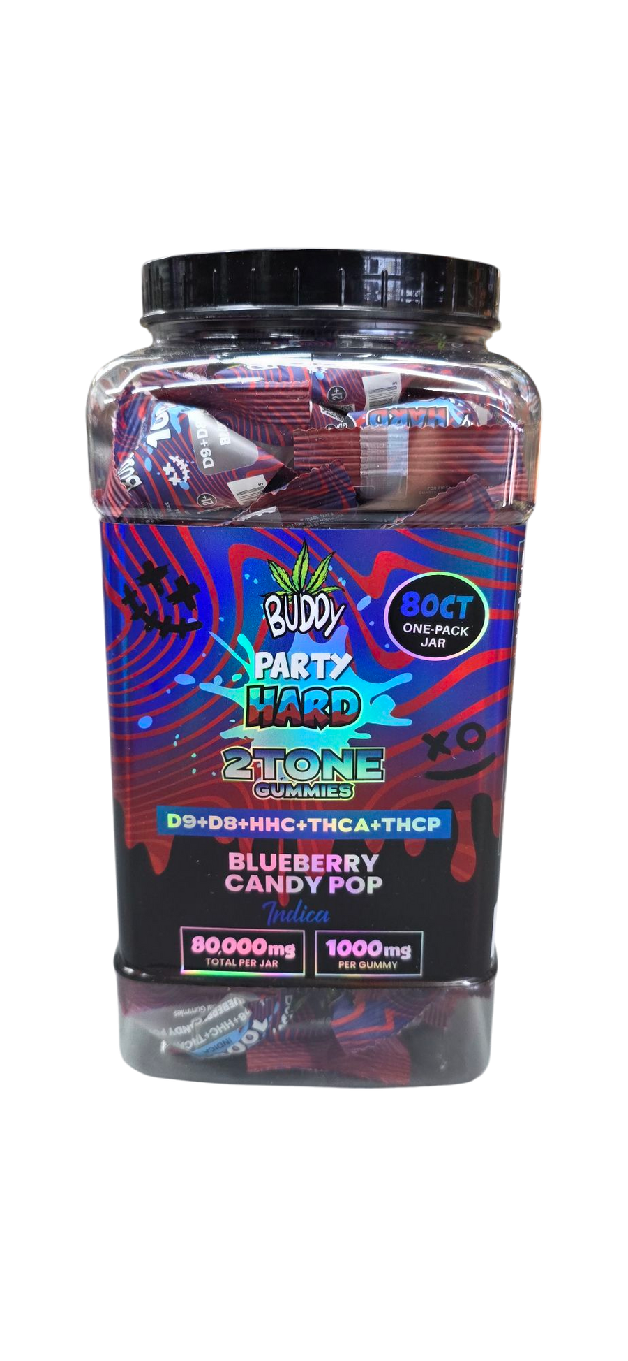 Buddy | Edibles | D9 D8 HHC THCA THCP 1000mg Gummy | 80ct Jar · United ...
